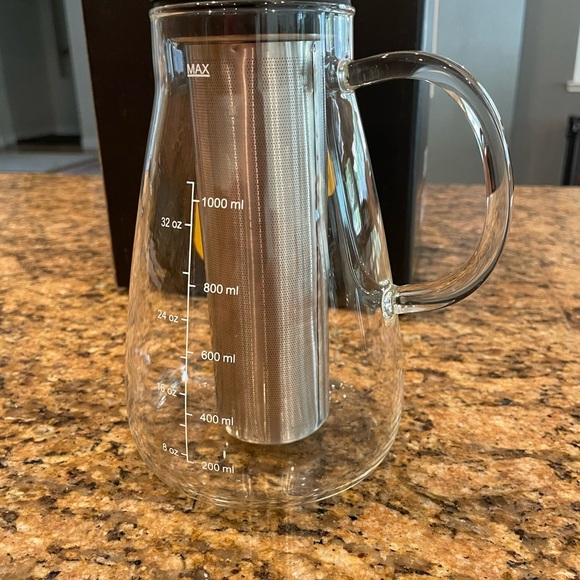 veken | Kitchen | Glass Coffee Cold Brew Carafe With Stainless Steel ...